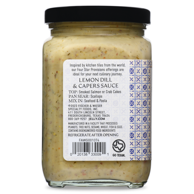Four Star Lemon Dill Caper Sauce 10.4oz | Fischer & Wieser